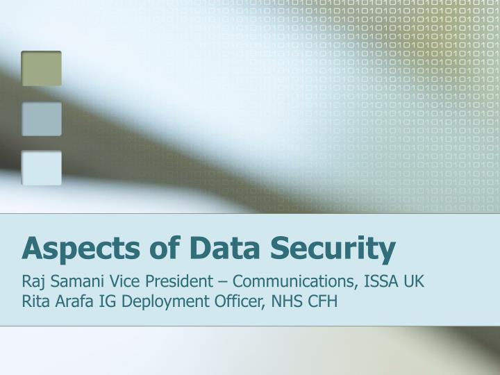 PPT - Aspects of Data Security PowerPoint Presentation, free download ...
