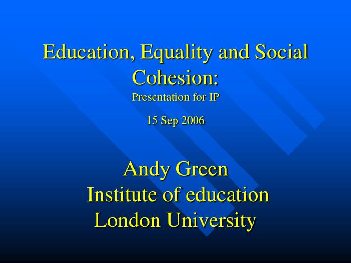 PPT - Defining Social Cohesion PowerPoint Presentation, free download ...