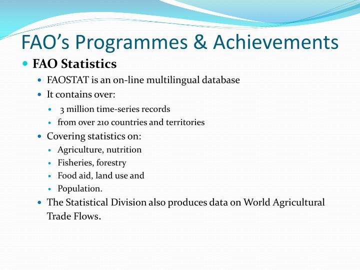 PPT - FOOD AND AGRICULTURE ORGANIZATION (FAO) PowerPoint Presentation ...