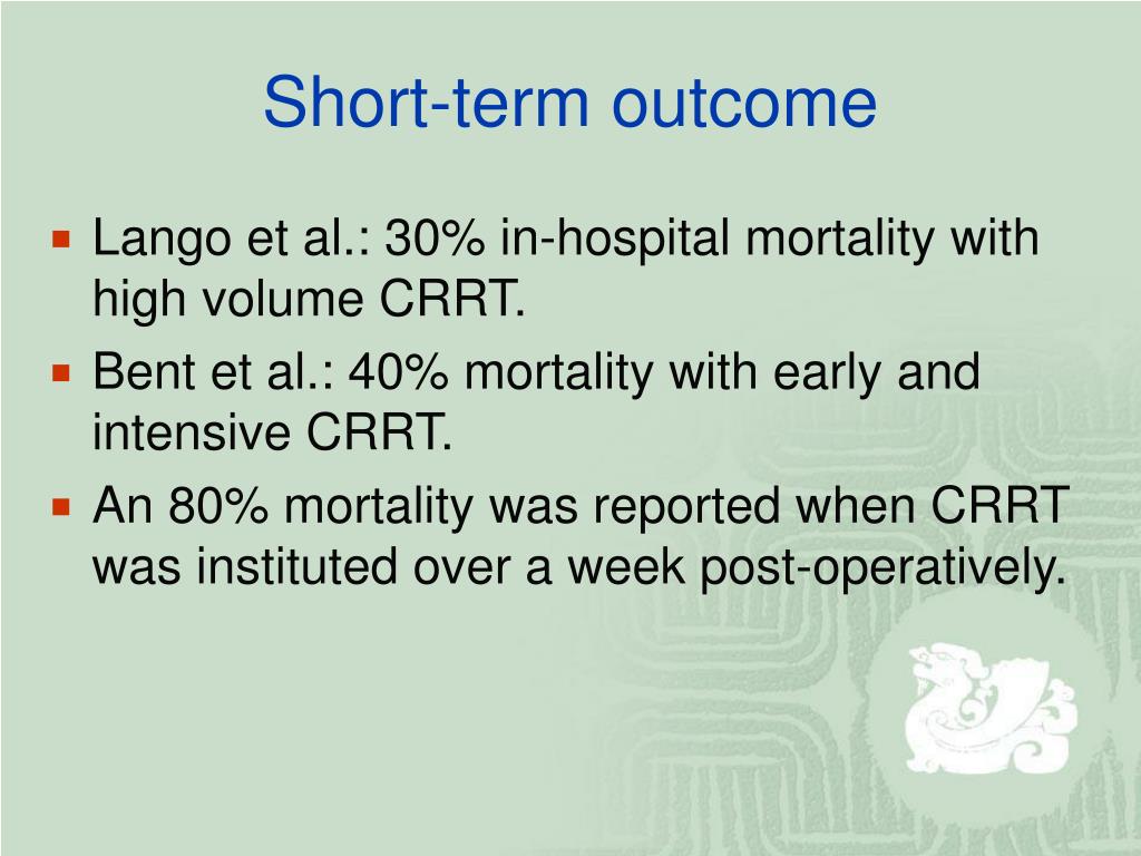 PPT - Continuous renal replacement therapy in cardiac surgery ...
