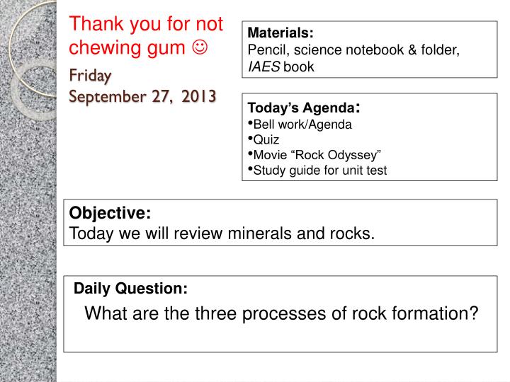 PPT - Friday September 27, 2013 PowerPoint Presentation, free download ...