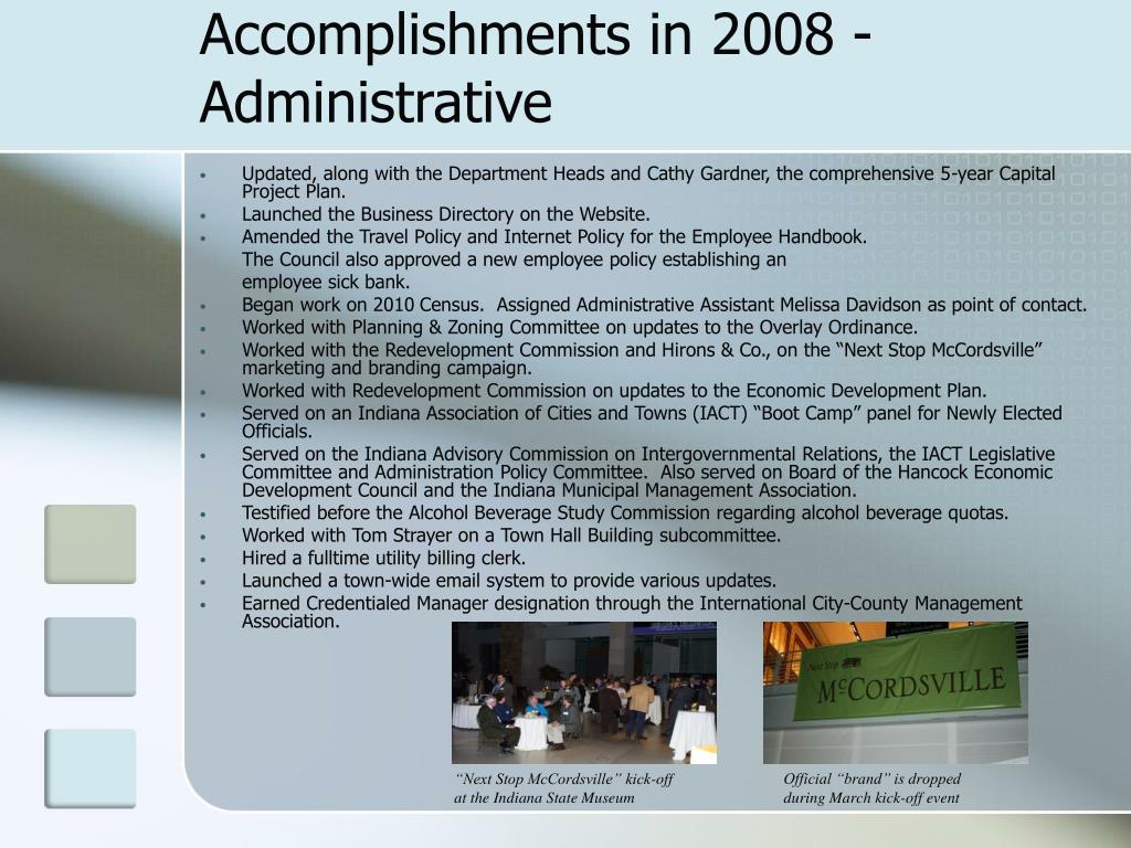 PPT - 2008 Annual Report Submitted by Tonya Galbraith, Town Manager Jan ...
