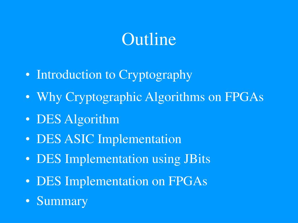 Ppt A Compact And Efficient Fpga Implementation Of Des Algorithm Powerpoint Presentation Id
