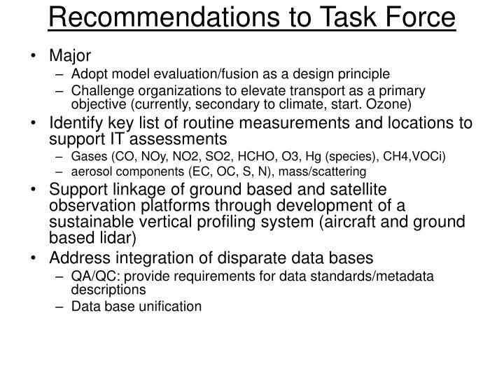 PPT - Recommendations to Task Force PowerPoint Presentation, free ...