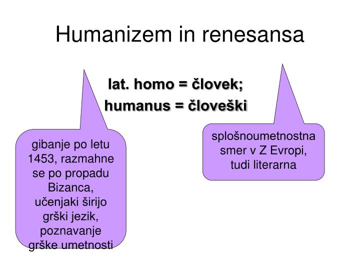 PPT - Humanizem in renesansa PowerPoint Presentation, free download ...