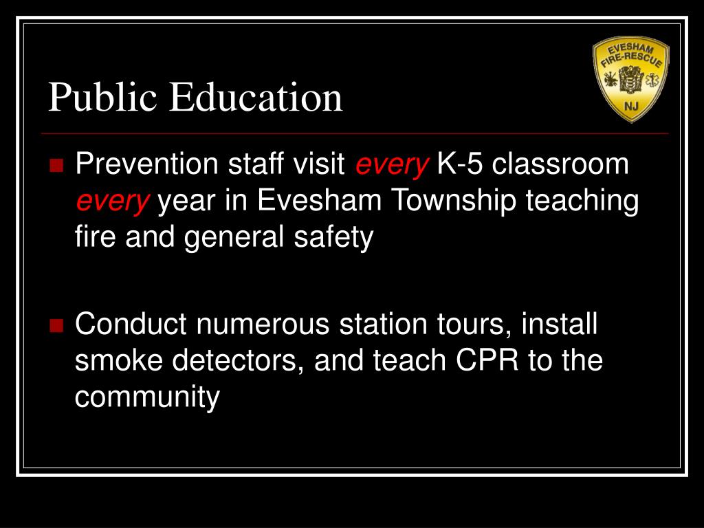 PPT - Evesham Fire-Rescue Providing Quality Fire and Emergency Medical ...