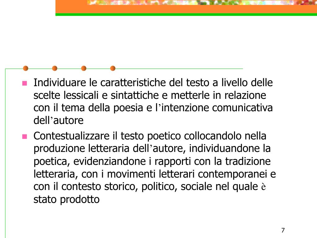 PPT - PRESENTAZIONE DI UN TESTO POETICO AD UNA 2^ CLASSE DI SCUOLA ...
