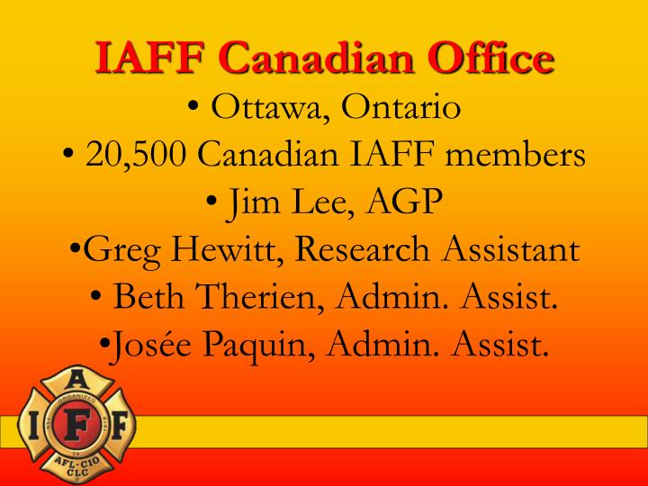 PPT - IAFF Canadian Office PowerPoint Presentation, free download - ID ...