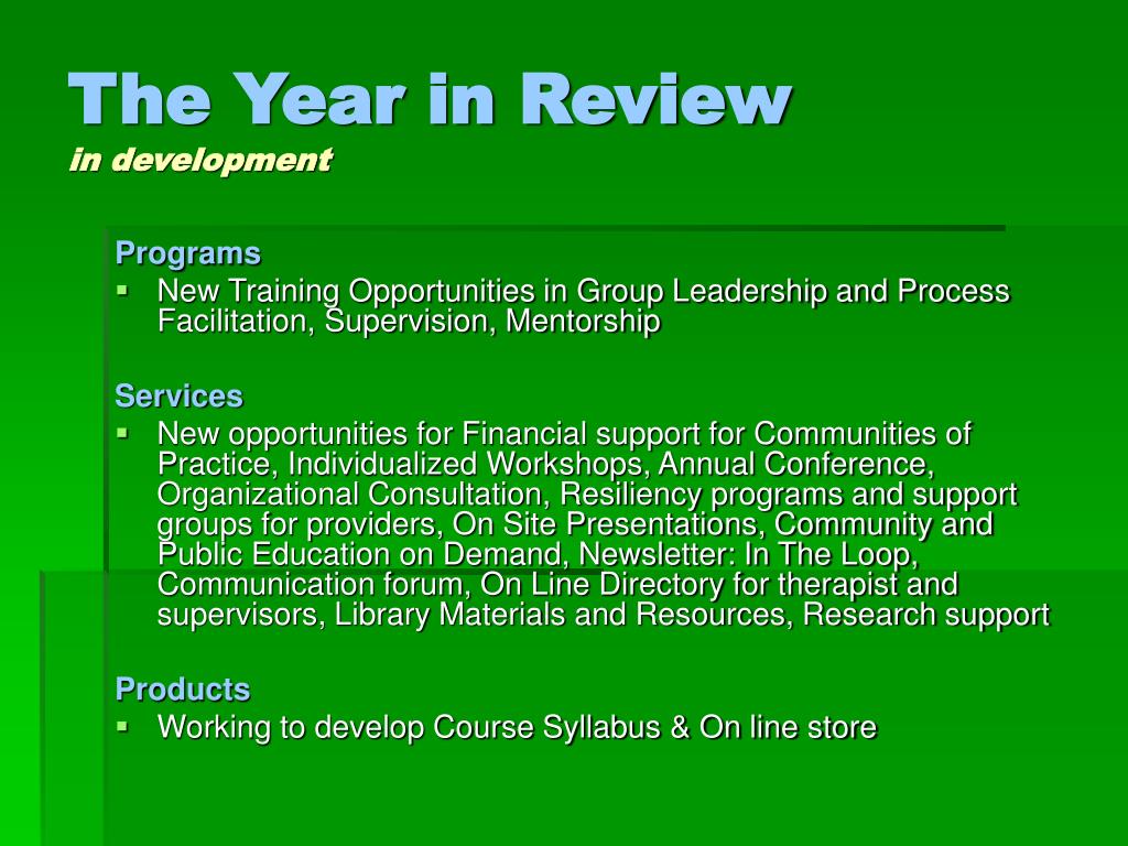 PPT - Enhancing Group Therapy: Vision and Progress Report 2011-2012 ...