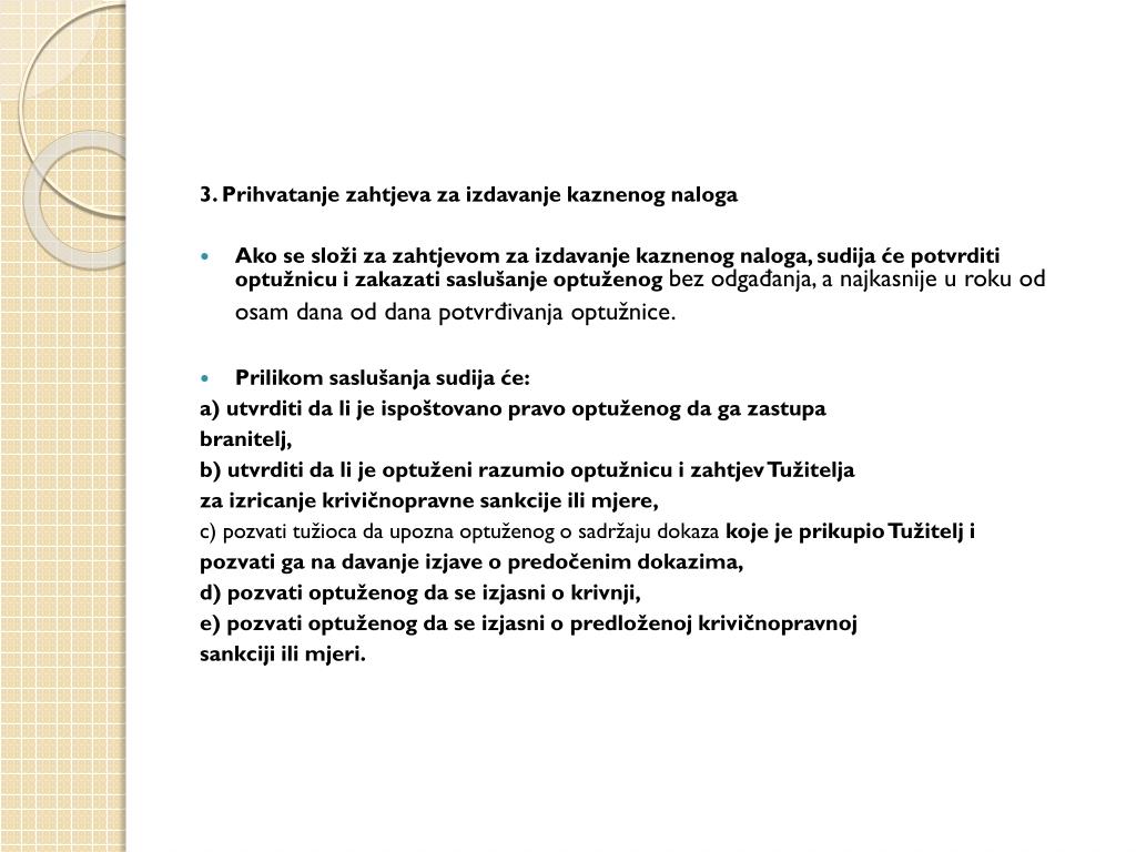 PPT - Krivično/kazneno procesno pravo – Predavanja i vježbe PowerPoint ...