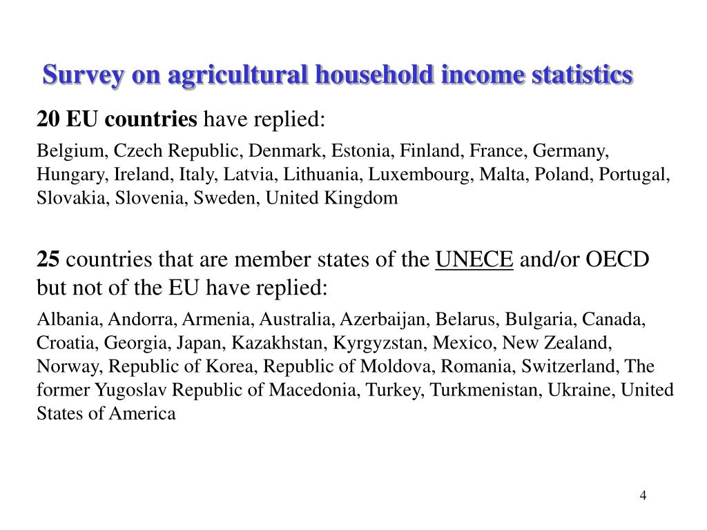 PPT - INVENTORY OF AGRICULTURAL HOUSEHOLD INCOME STATISTICS PowerPoint ...