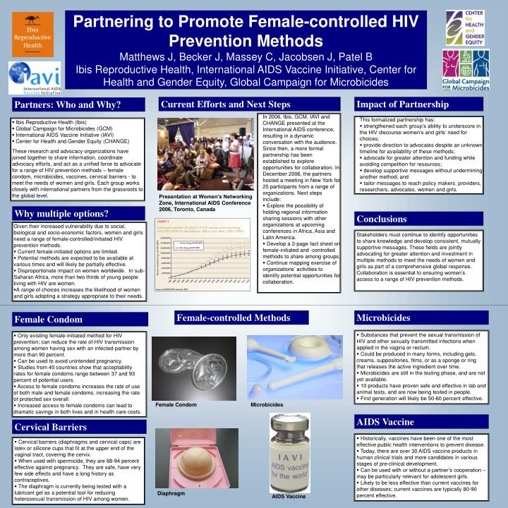 PPT - Partnering to Promote Female-controlled HIV Prevention Methods ...