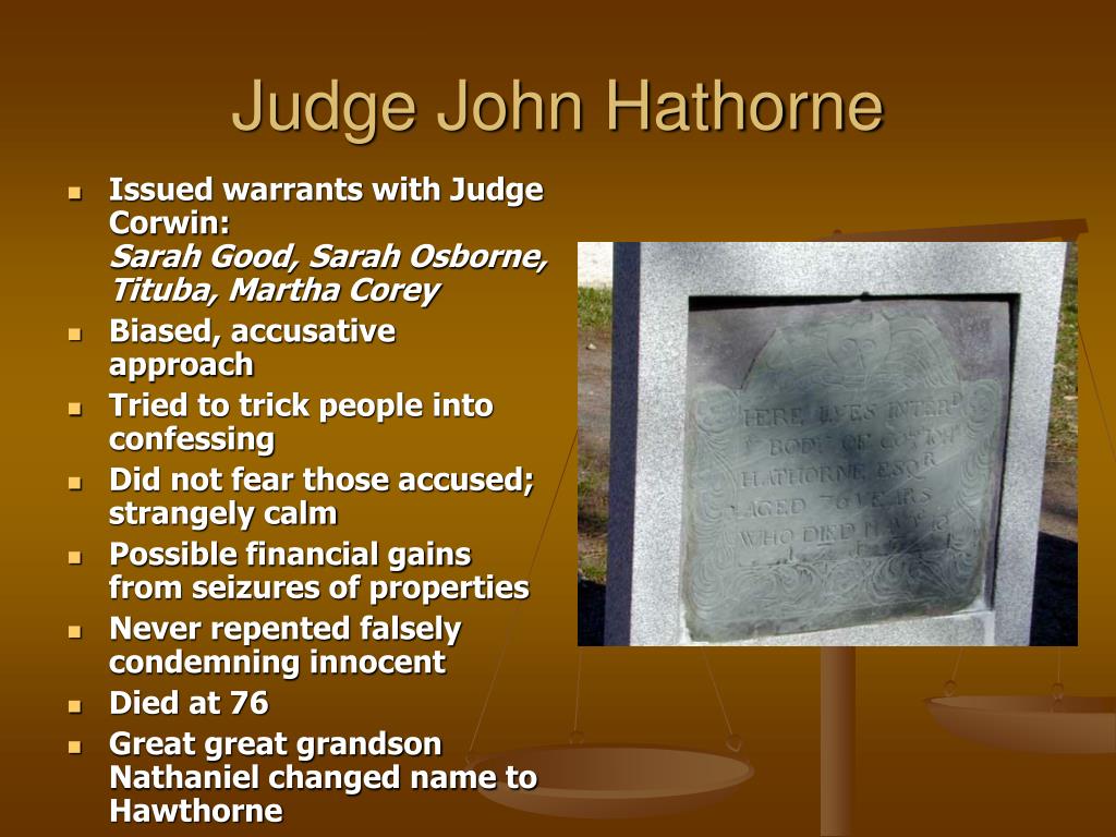 PPT - The Judges of the Salem Witch Trials PowerPoint Presentation ...