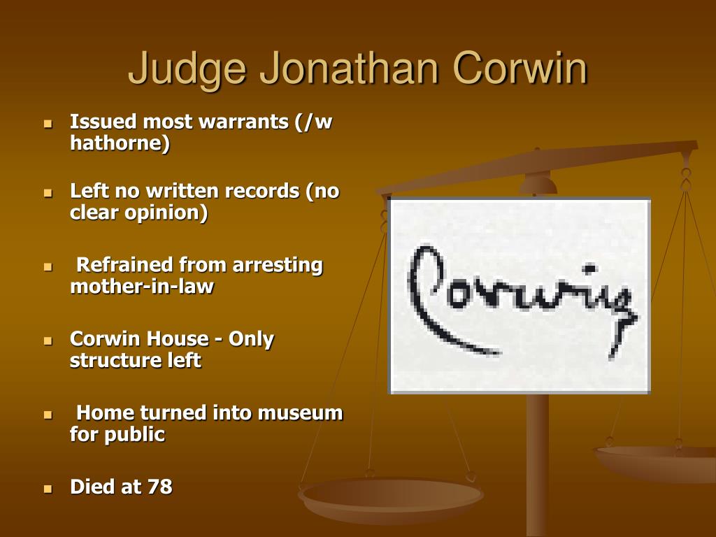 PPT - The Judges of the Salem Witch Trials PowerPoint Presentation ...