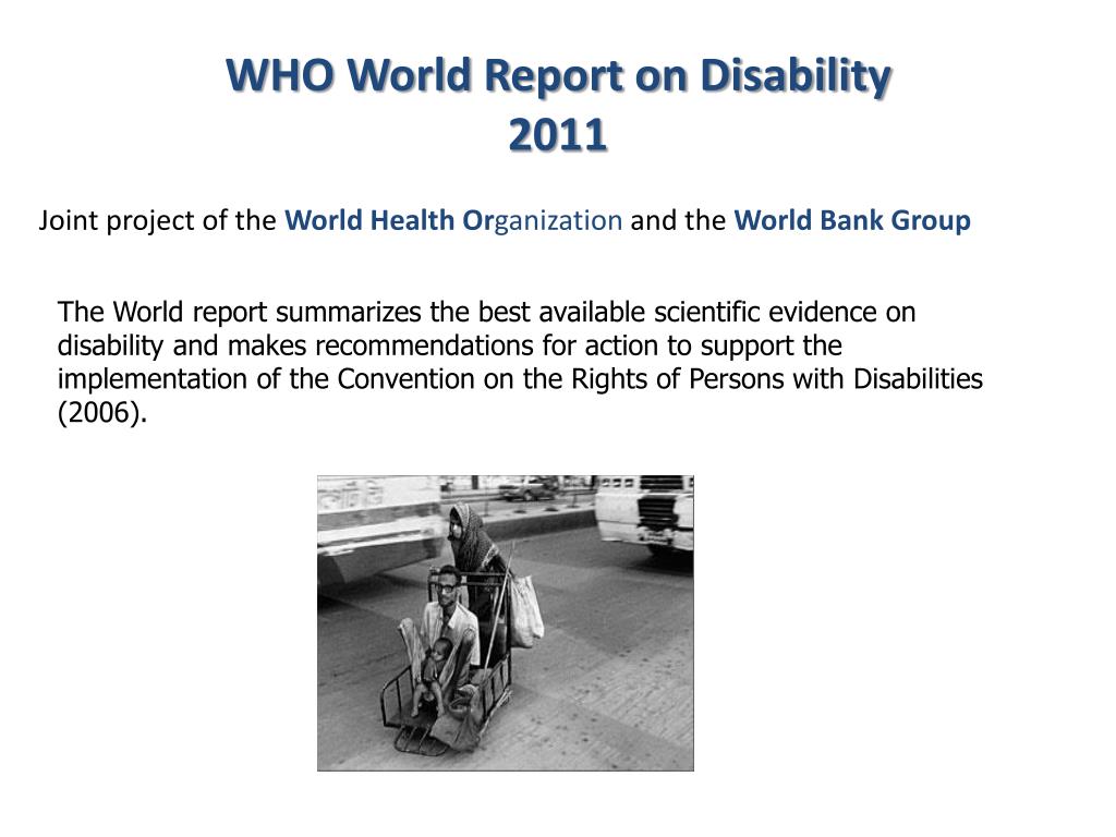 PPT - Educating Students about Global Disability: Insights from the WHO ...