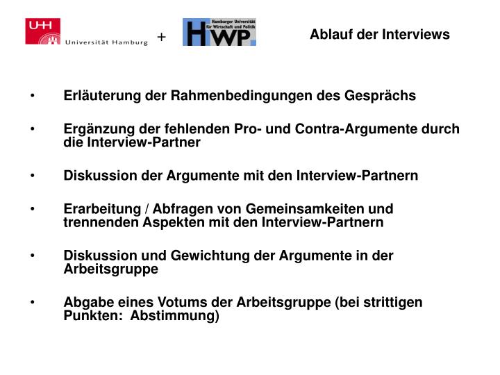 PPT - Ablauf der Interviews PowerPoint Presentation, free download - ID ...