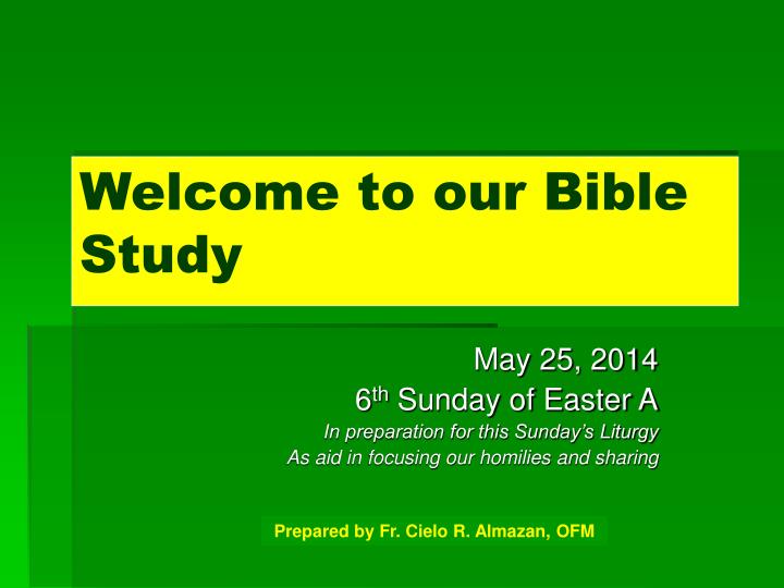 PPT - Welcome to our Bible Study PowerPoint Presentation, free download ...