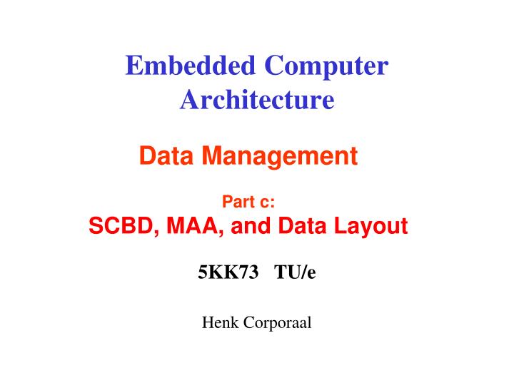 PPT - Embedded Computer Architecture PowerPoint Presentation, free ...