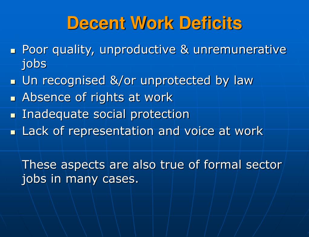 PPT - Informal Economy & Decent Work: Challenges for Trade Unions ...