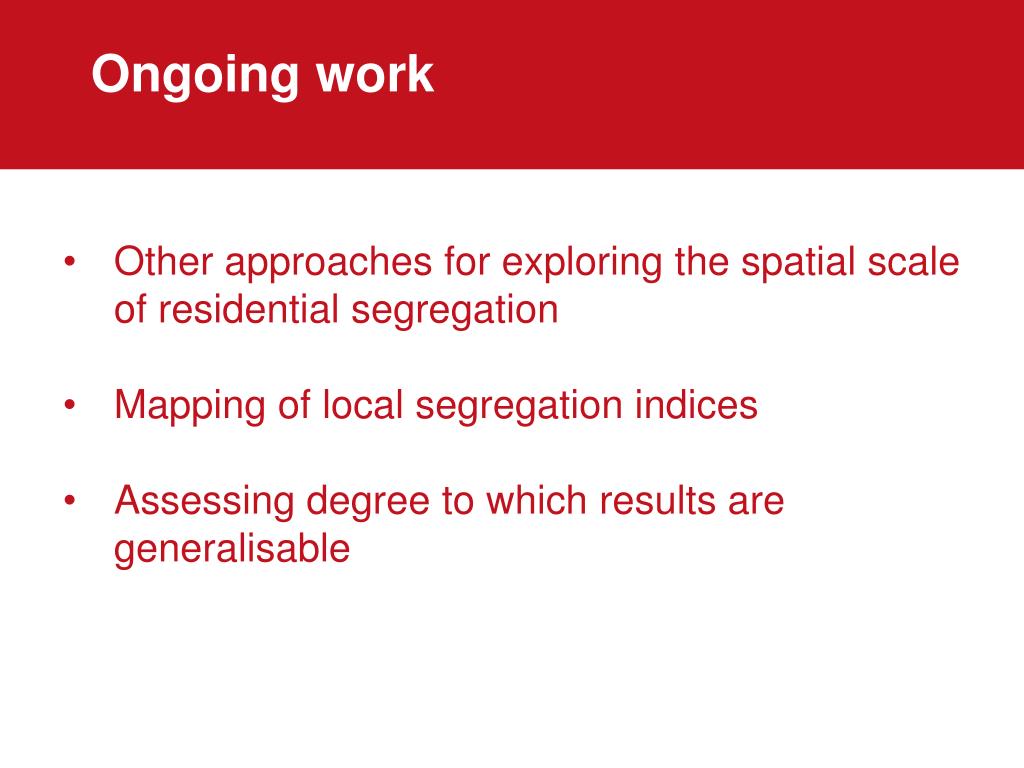 PPT - The Spatial Scale of Residential Segregation in Northern Ireland ...