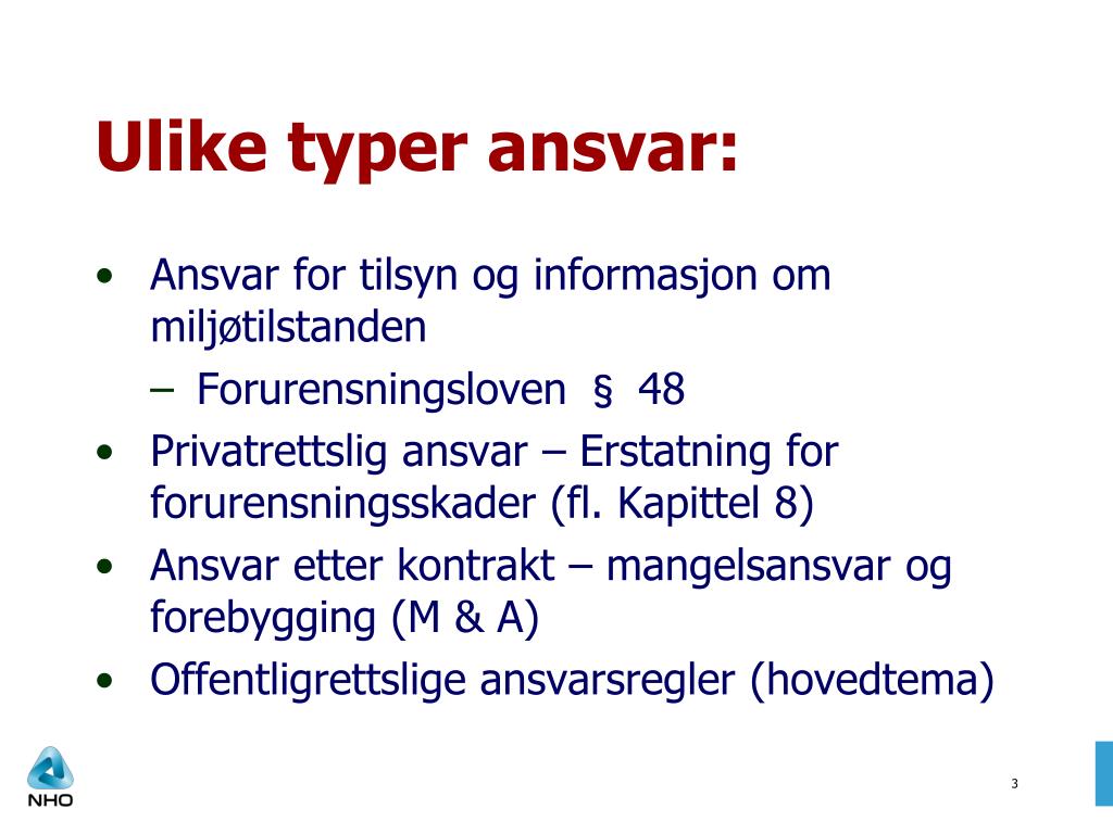 PPT - Forurenset grunn: Hvem har ansvaret for hva? PowerPoint ...