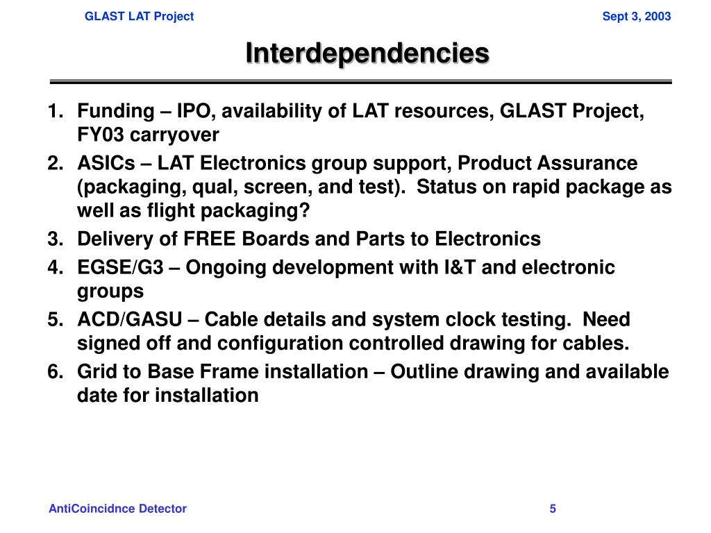 PPT - GLAST Large Area Telescope: Planning Meeting September 3, 2003 ...