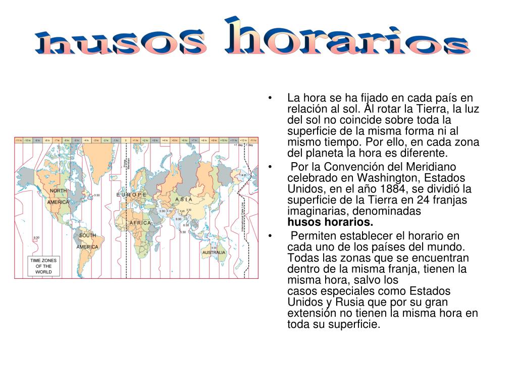 PPT - LAS HORAS EN EL MUNDO PowerPoint Presentation, free download - ID ...