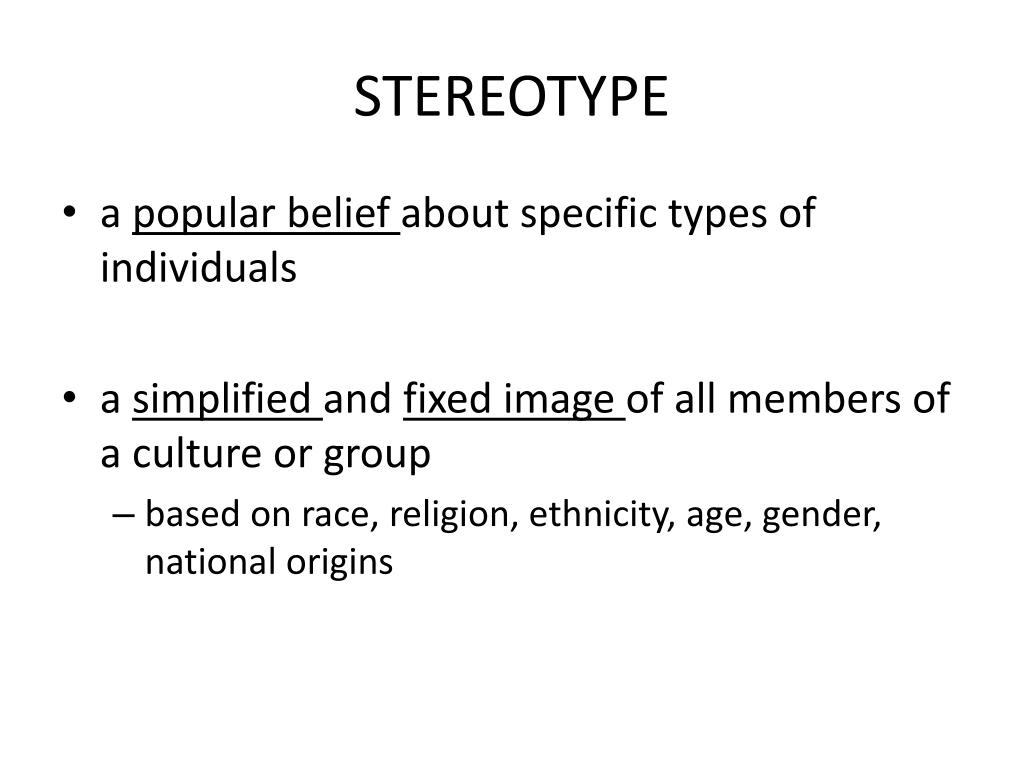 PPT - From Stereotypes and Culture Bumps to Cultural Awareness ...