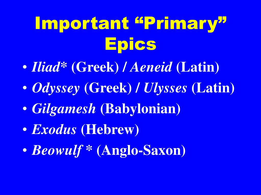PPT - Conventions of Epic Poetry An epic poem has… PowerPoint ...