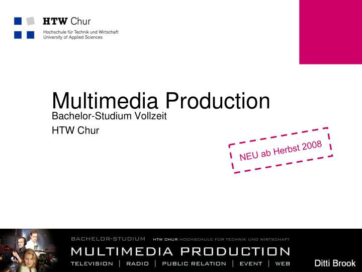 PPT - Multimedia Production PowerPoint Presentation, free download - ID ...