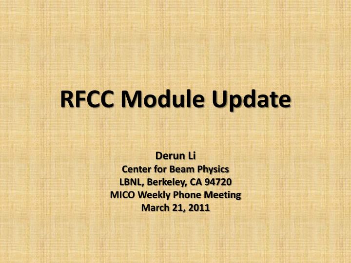 PPT - RFCC Module Update PowerPoint Presentation, free download - ID ...