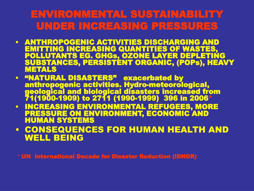 PPT - ENVIRONMENTAL SUSTAINABILITY AND HUMAN SECURITY: THE ROLE OF ...