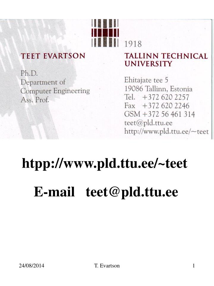 PPT - htpp://pld.ttu.ee/ ~ teet PowerPoint Presentation, free download ...