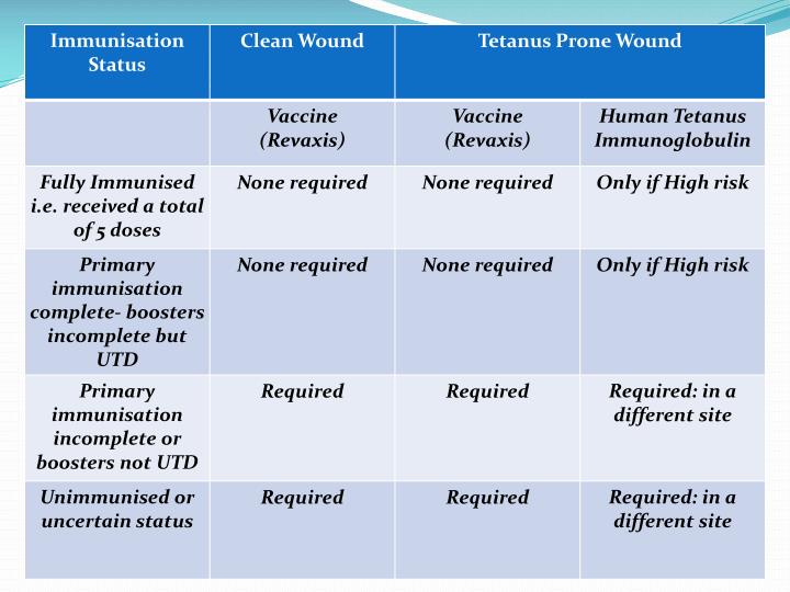 PPT - Tetanus Prophylaxis Audit PowerPoint Presentation - ID:3524711