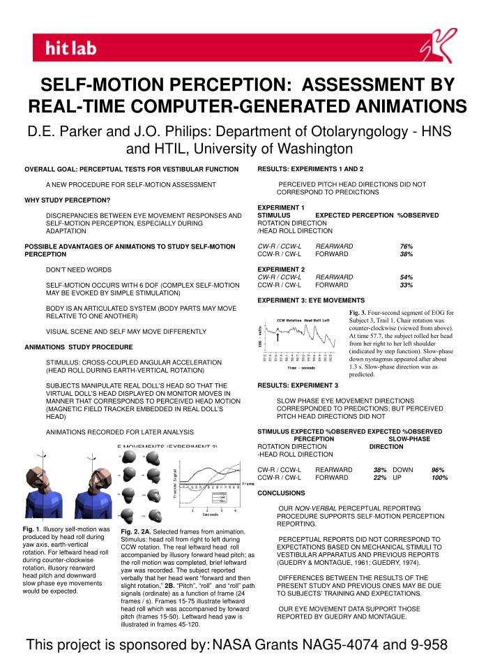 PPT - SELF-MOTION PERCEPTION: ASSESSMENT BY REAL-TIME COMPUTER ...