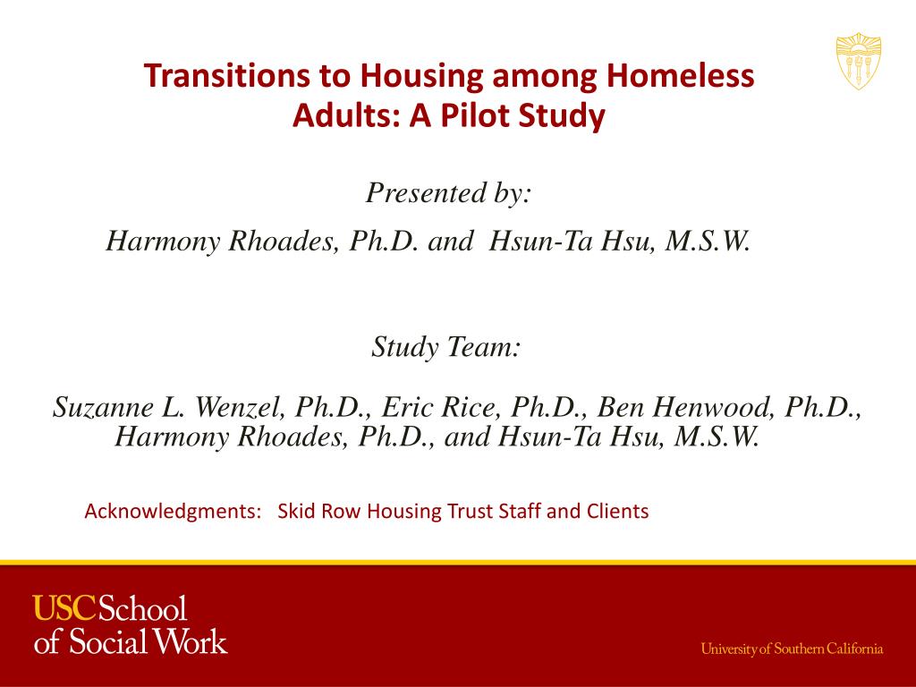 PPT - Exploring Transitions to Housing Among Homeless Adults: Insights ...