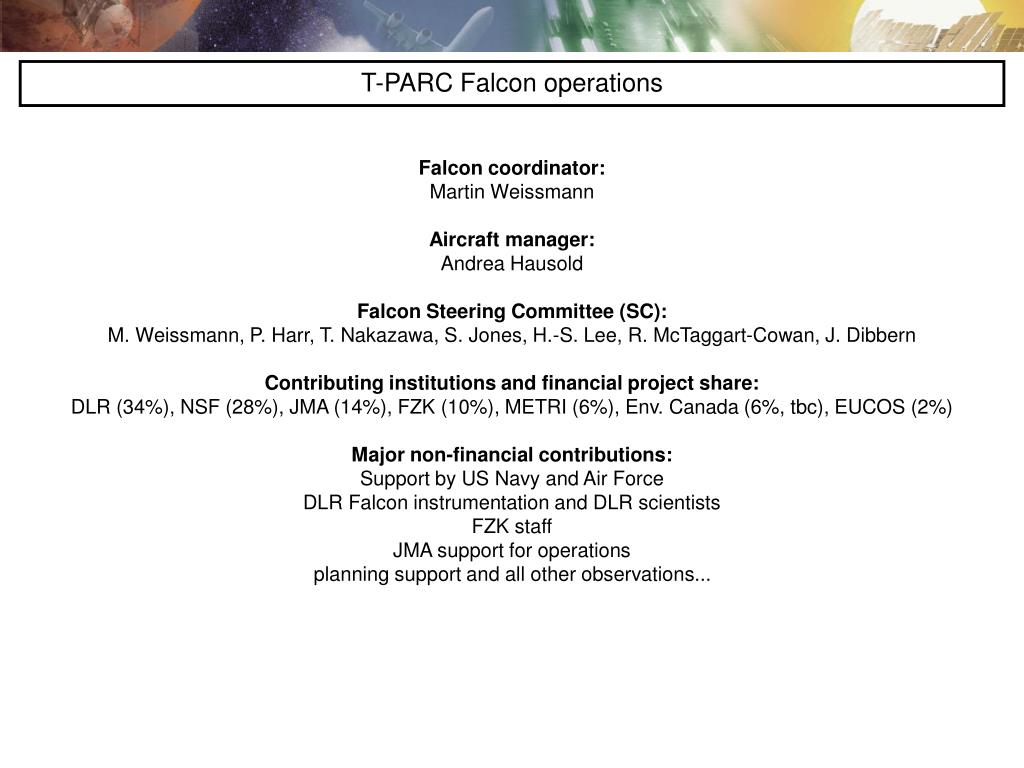 PPT - Falcon coordinator: Martin Weissmann Aircraft manager: Andrea ...