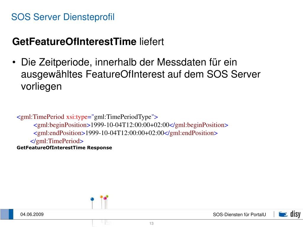 PPT - Einführung von SOS-Diensten für den Austausch und die Darstellung ...