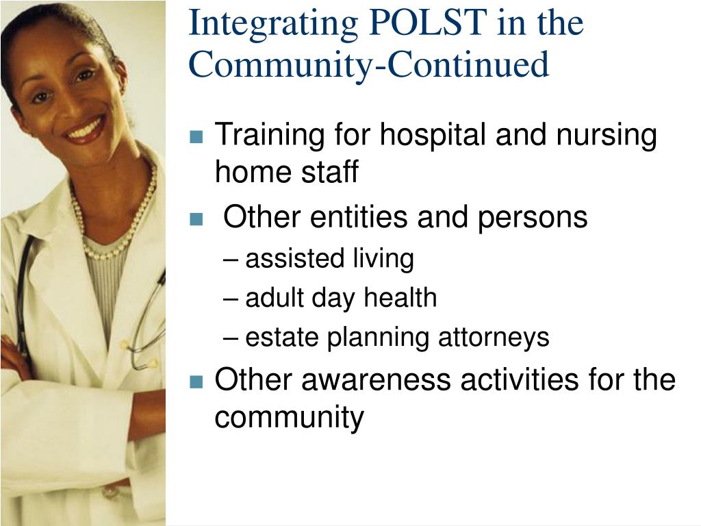 PPT - Physician Orders for Life Sustaining Treatment (POLST) PowerPoint ...