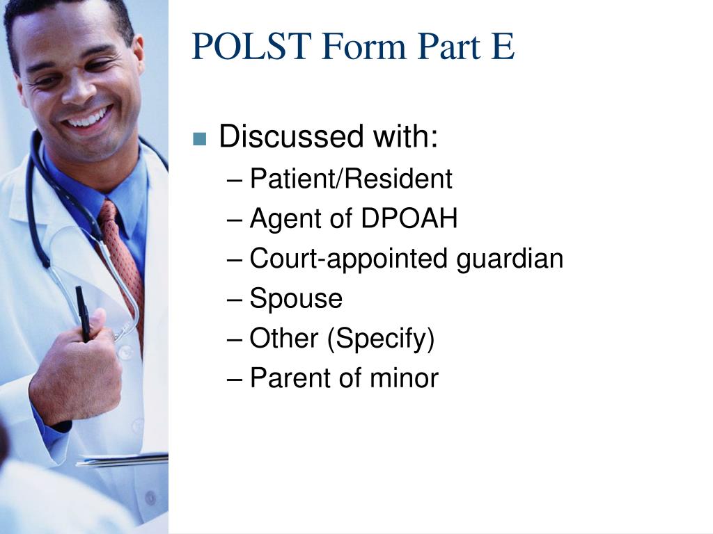 PPT - Physician Orders for Life Sustaining Treatment (POLST) PowerPoint ...