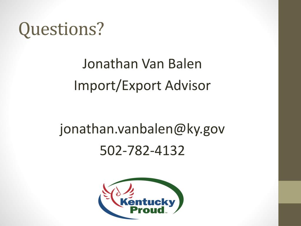PPT - Kentucky Proud & International Marketing PowerPoint Presentation ...