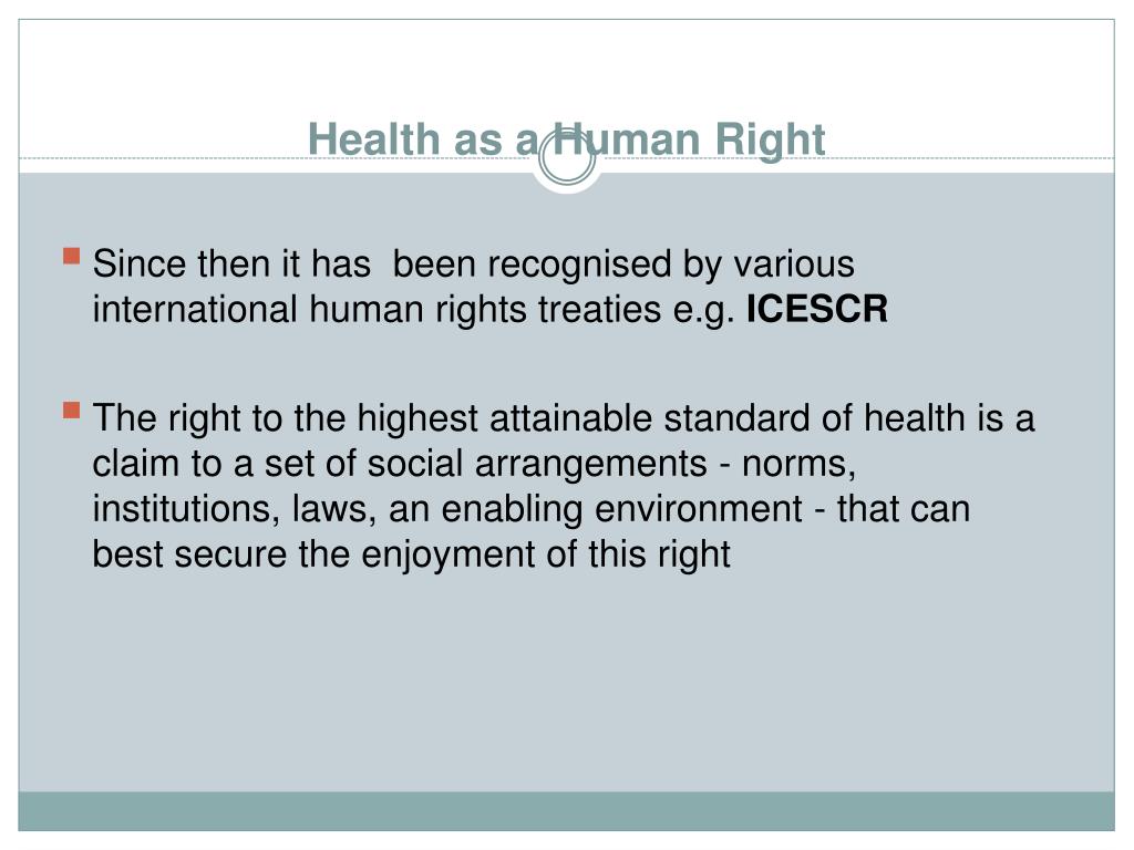 PPT - Human Rights and Health PowerPoint Presentation, free download ...