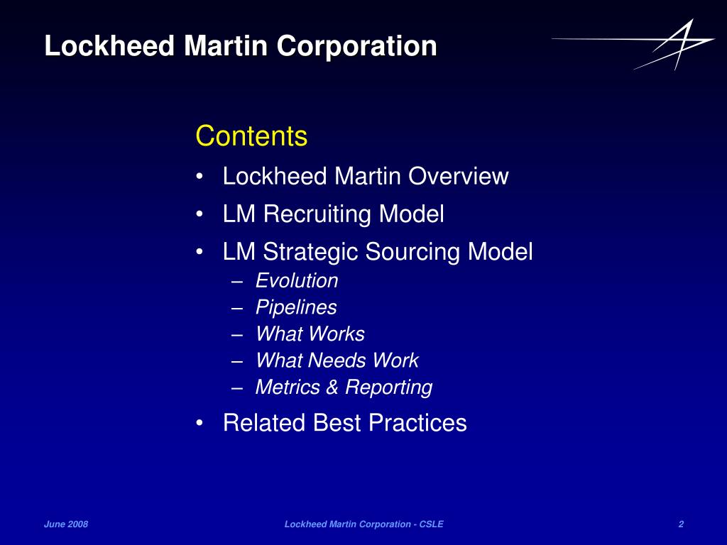 PPT - Strategic Sourcing at Lockheed Martin Corporation PowerPoint ...