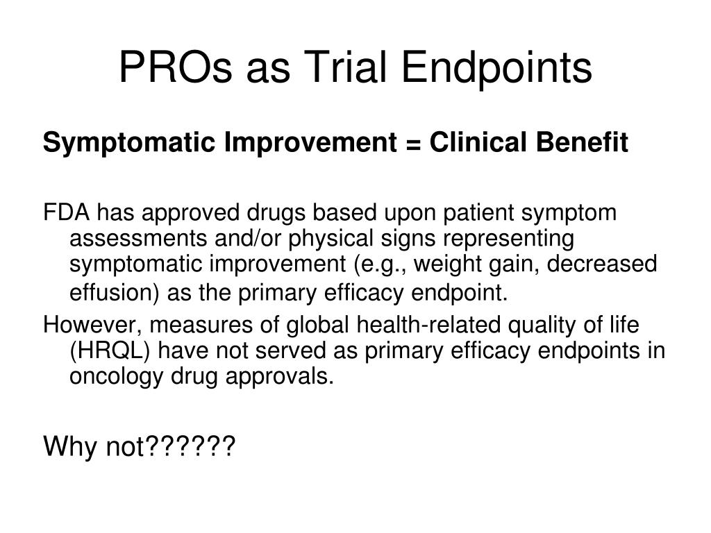 PPT - Patient Reported Outcomes in Oncology Trials PowerPoint ...