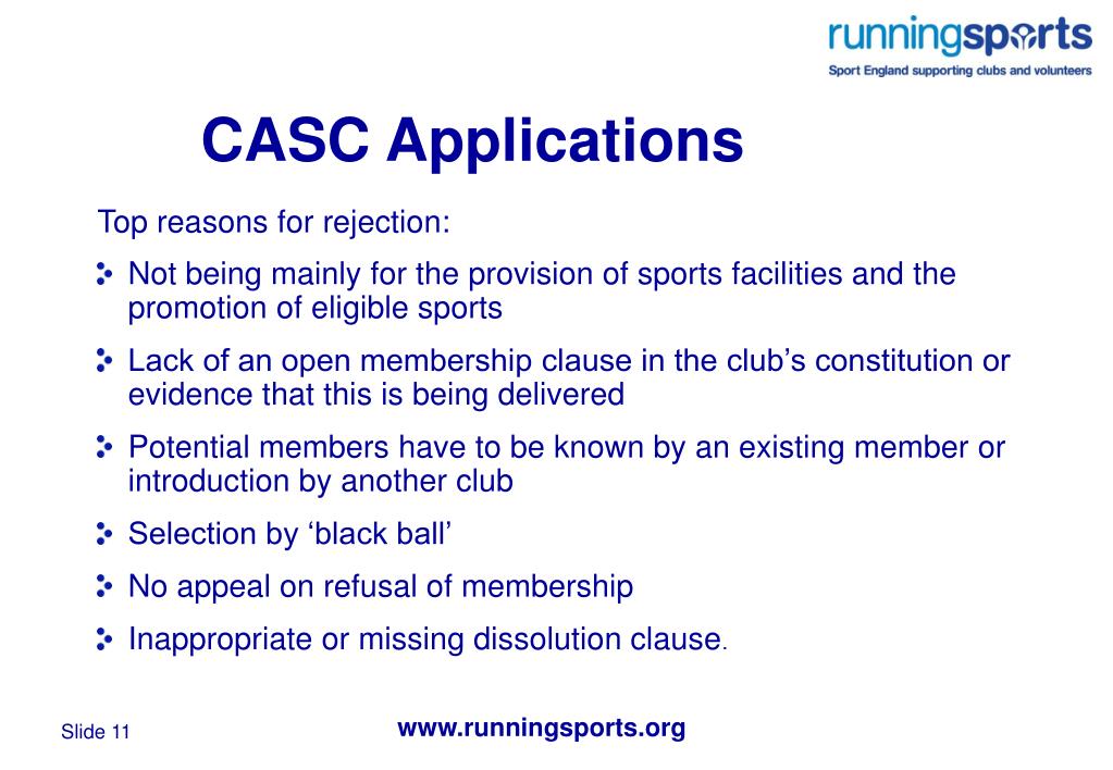 PPT - Community Amateur Sports Club (CASC) PowerPoint Presentation ...