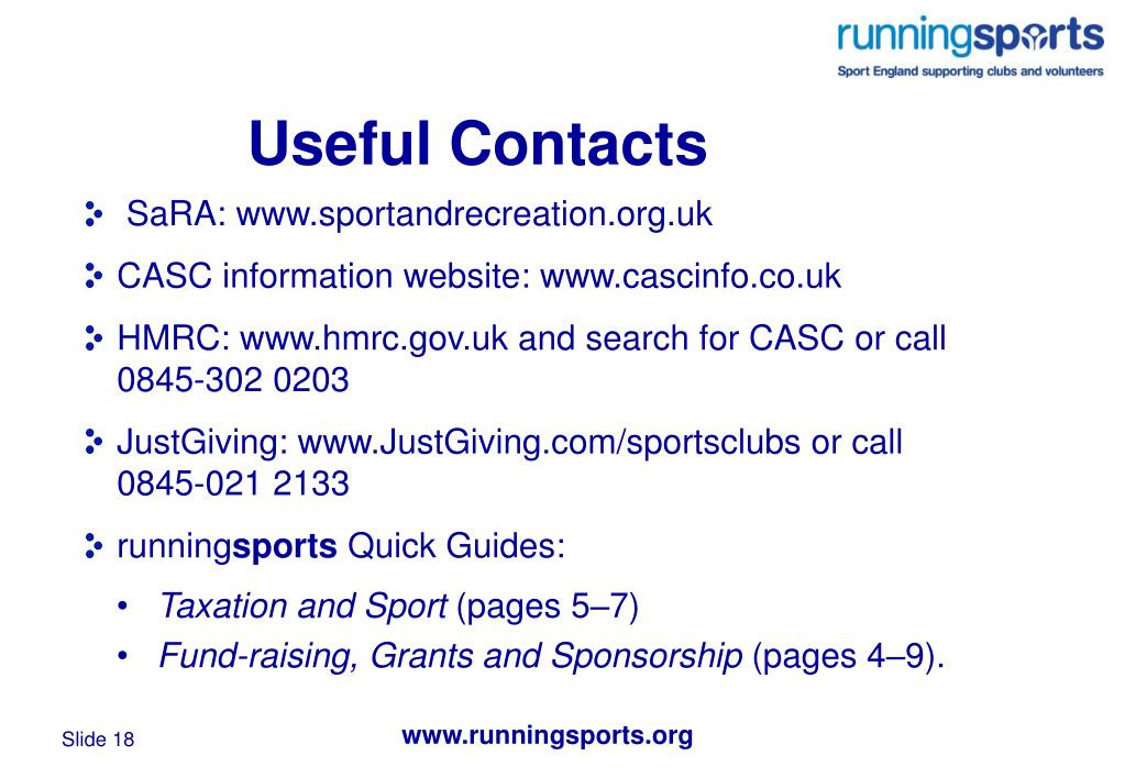 PPT - Community Amateur Sports Club (CASC) PowerPoint Presentation ...