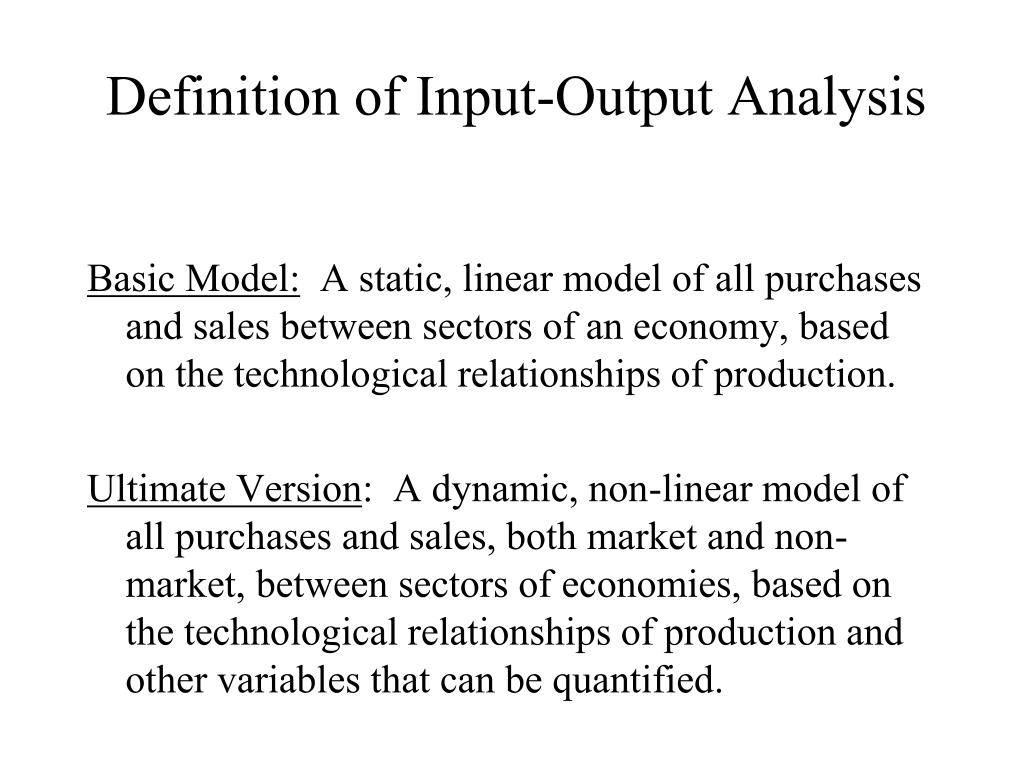 Ppt Introduction To Computable General Equilibrium Analysis Input Output Analysis Foundation
