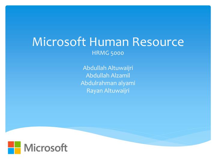 PPT - Microsoft Human Resource PowerPoint Presentation, free download ...