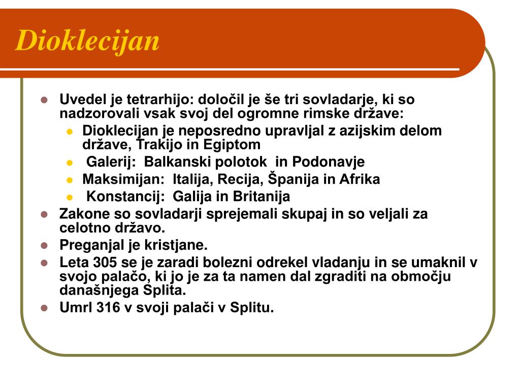 PPT - Split v času Rimljanov PowerPoint Presentation, free download ...