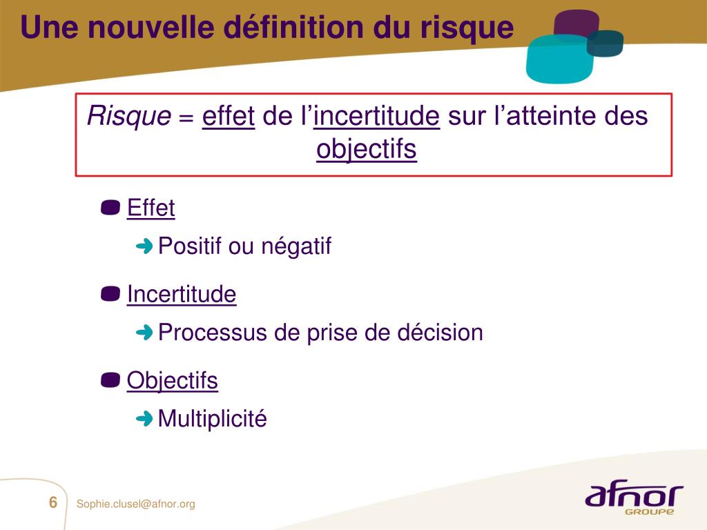 PPT - Vers la gestion globale des risques au travers de l’ISO 31000 : ...